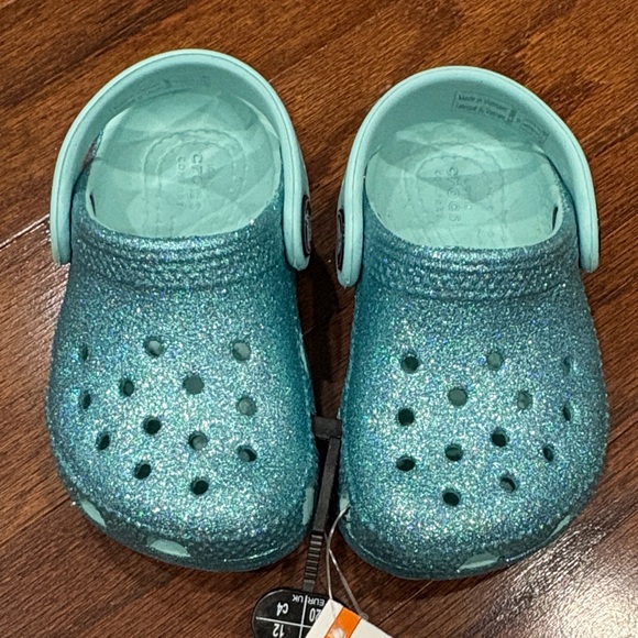 CROCS | Shoes | Crocs Kids Glitter Water Shoes Aqua | Poshmark
